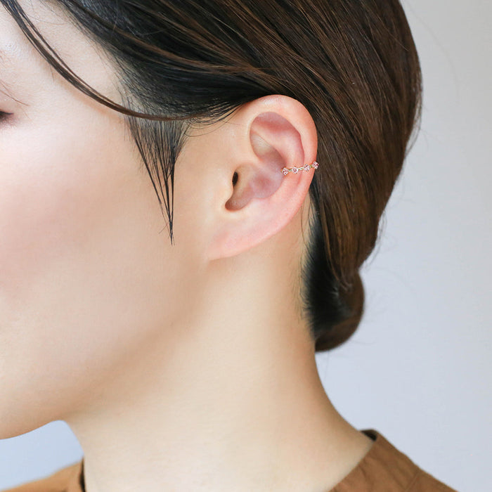 マラヤガーネット K18 K10イヤーカフ(片耳) マシェリー